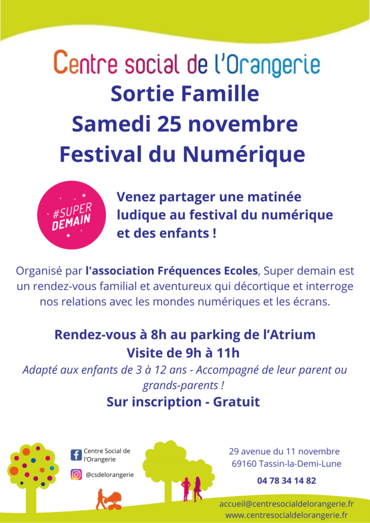 Sortie Famille - Centre Social de l'Orangerie à Tassin la Demi Lune